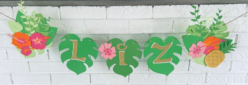Luau Banner Beach Birthday Banner Hawaiian Themed Banner - Etsy