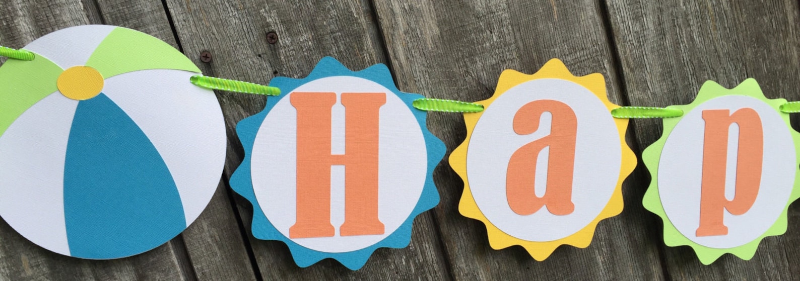 Summer Party Banner, Beach Birthday Banner, Ice Cream Cone Birthday ...