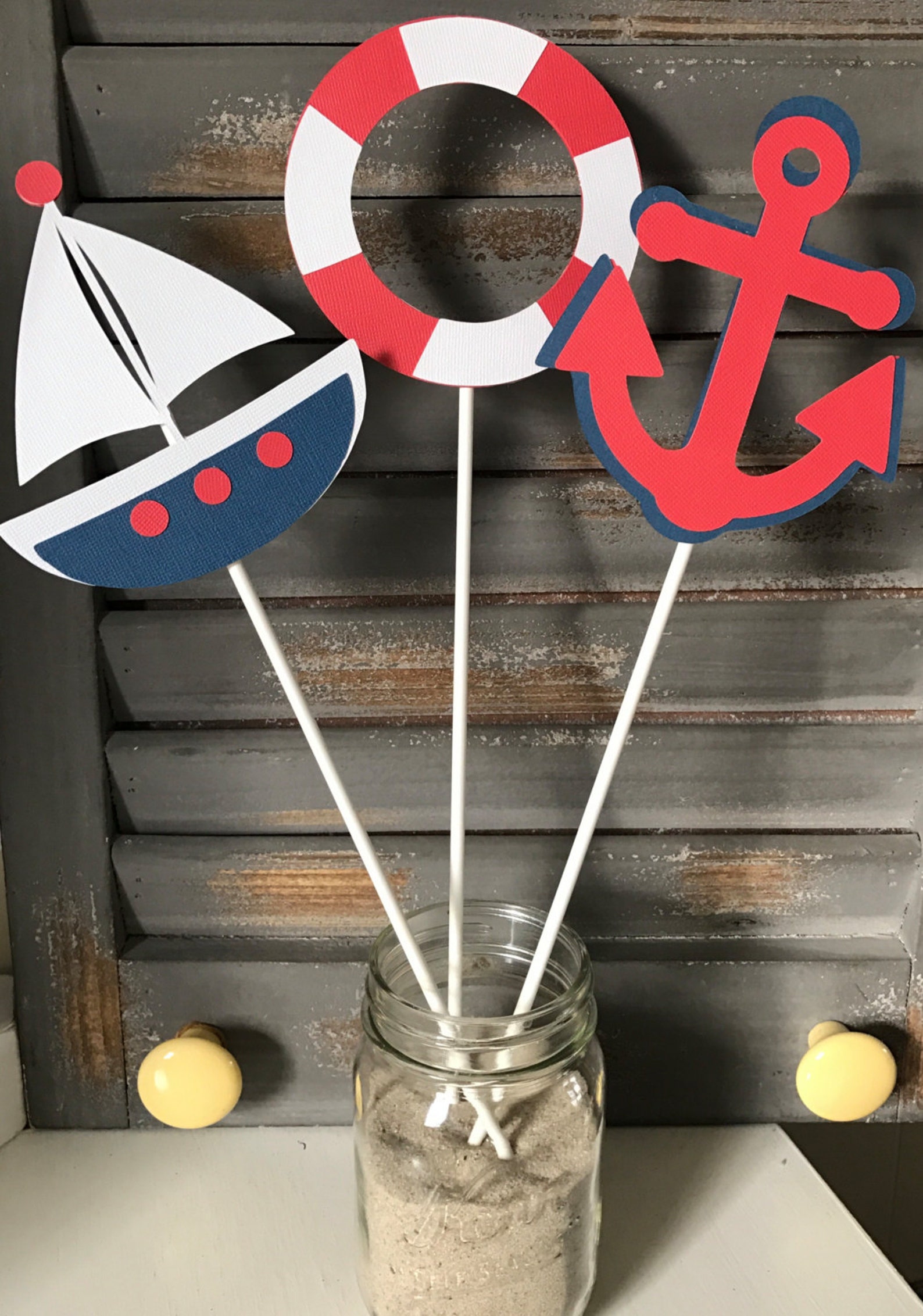 Nautical Centerpiece Nautical Baby Shower Nautical Themed - Etsy