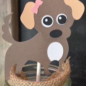 Dog Birthday Party Cupcake Toppers, Puppy Birthday Party Cupcake ...