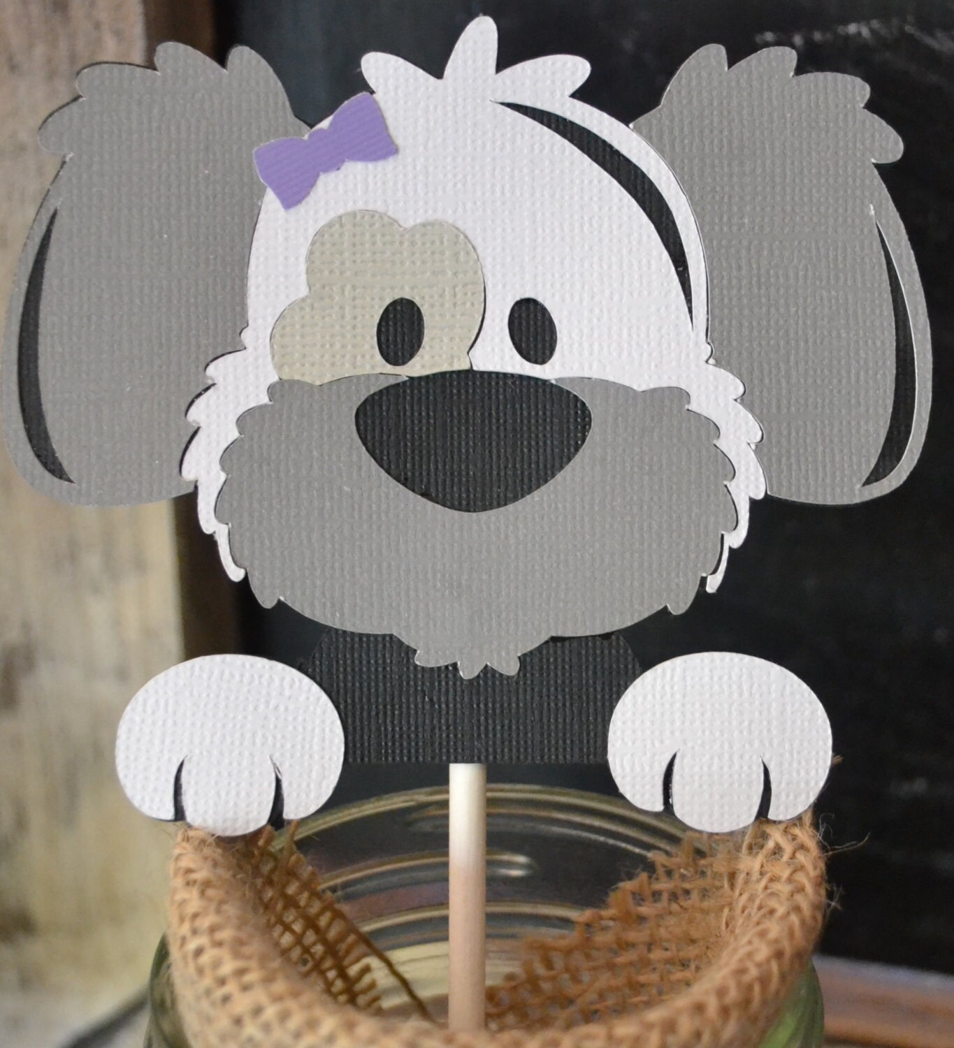 Dog Birthday Party Cupcake Toppers Puppy Birthday Party | Etsy