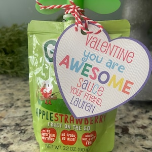 School Valentine’s Day Gift Tags, Kid’s School Valentine’s Day Apple ...