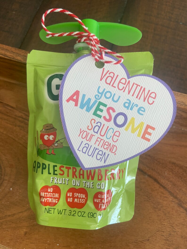 School Valentine’s Day Gift Tags, Kid’s School Valentine’s Day Apple ...