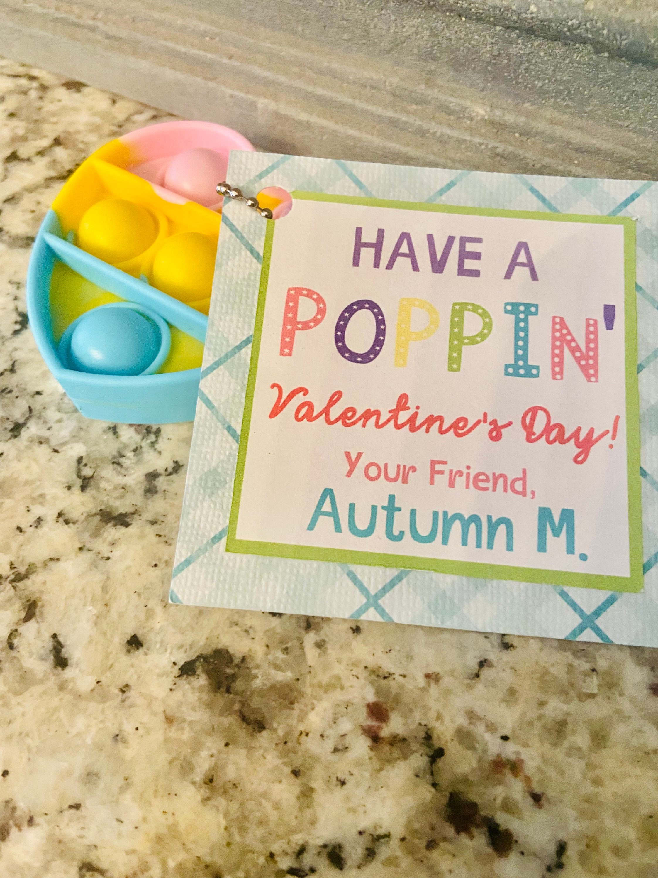 Pop It Valentines Day Gift Tags Kids School Valentines Day | Etsy