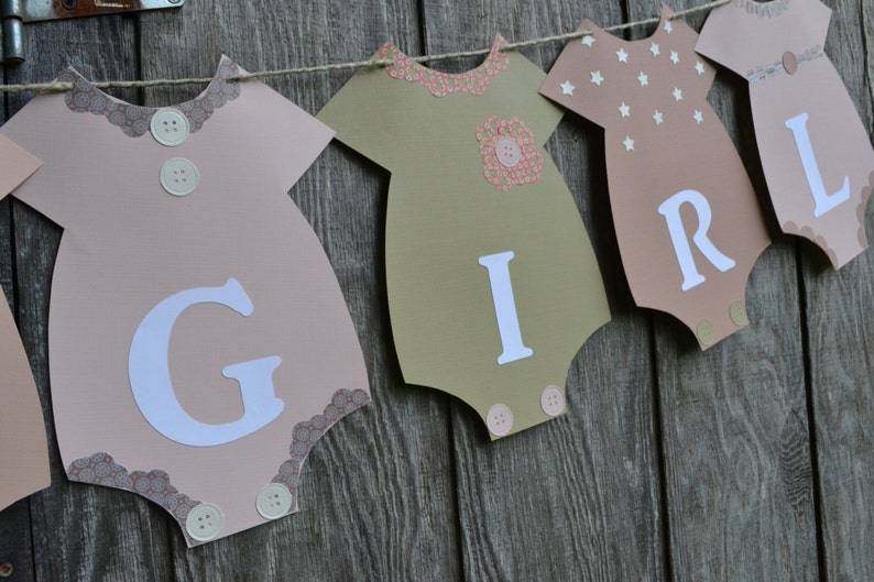 Rustic Onesie Baby Shower Banner, Girl Shower Banner, Baby Girl Nursery ...