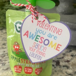 School Valentine’s Day Gift Tags, Kid’s School Valentine’s Day Apple ...