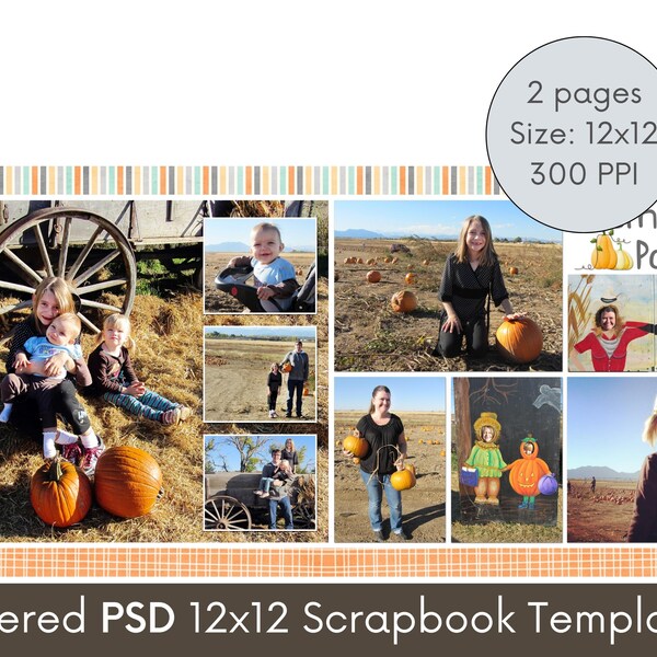 12x12 Digital Template - Etsy