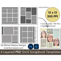 Digital School K-12 Scrapbook Template, School Years Photo Collage ...
