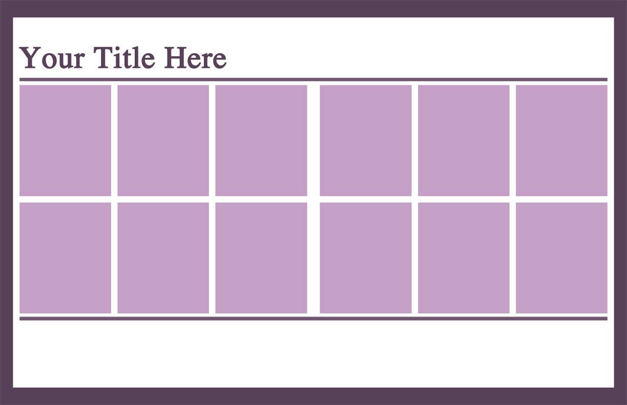 8.5x11 Digital Scrapbook Layout Template, Photobook Layout, Family ...