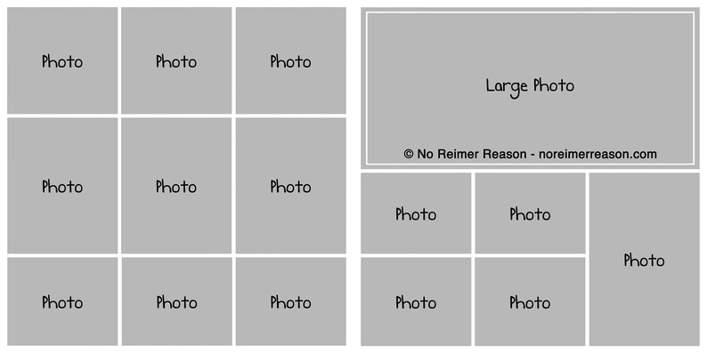 12x12 Digital Scrapbook Template, Scrapbooking Page Layout, Photo ...