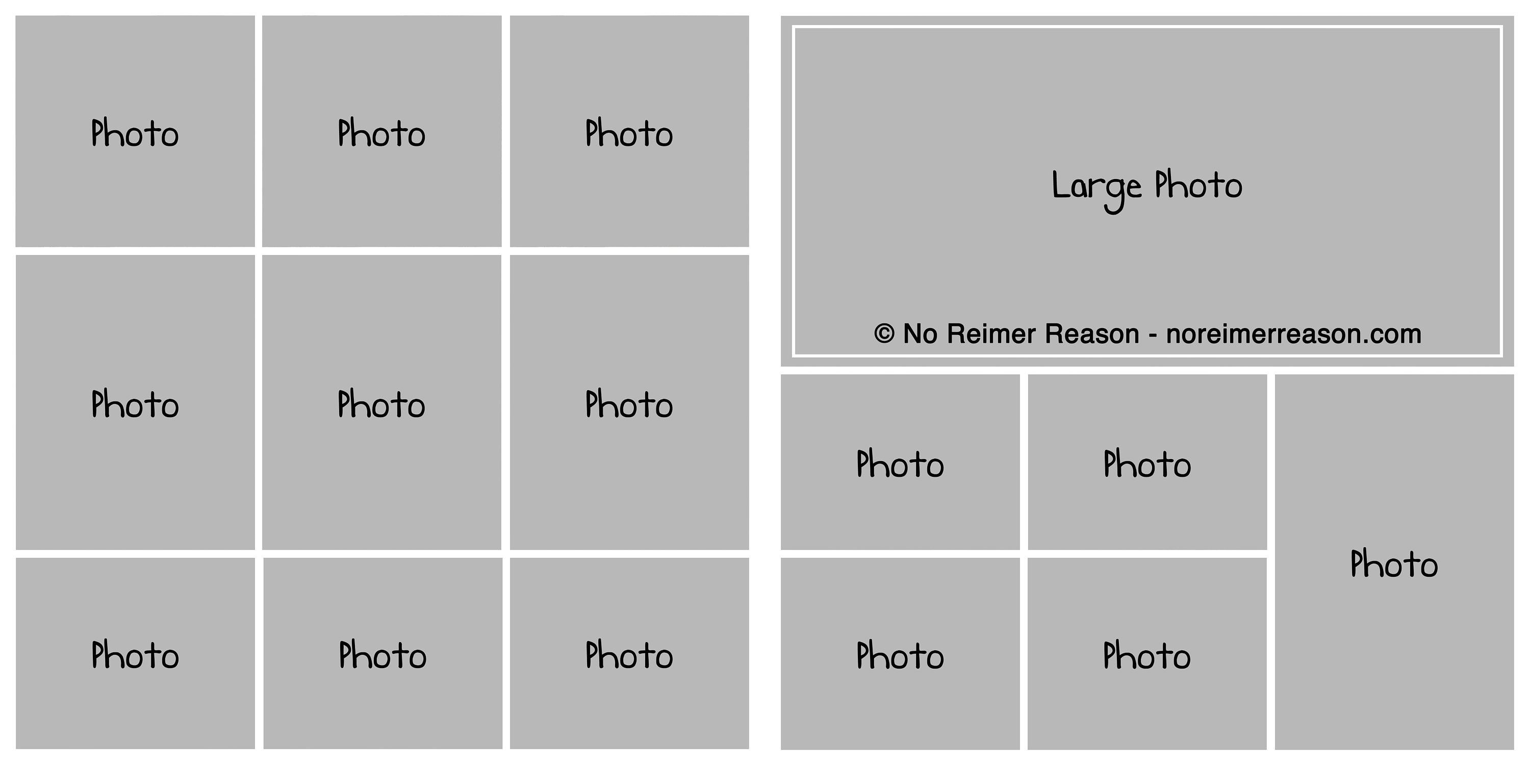 12x12 Digital Scrapbook Template, Scrapbooking Page Layout, Photo ...