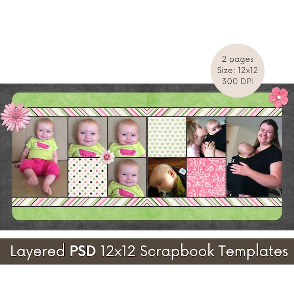 12x12 Digital Template - Etsy