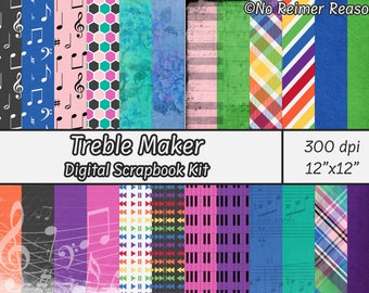 12x12 Digital Scrapbooking Template 2 Page Scrapbook Layout - Etsy