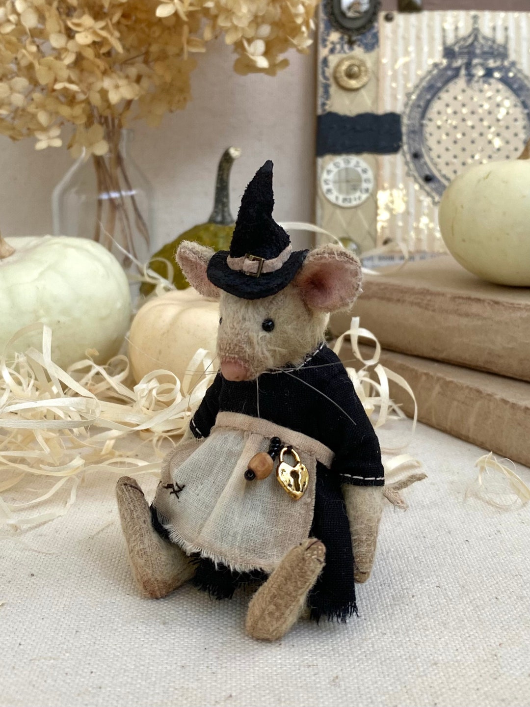 TO ORDER URSULA Ooak Halloween Miniature Teddy Mouse 3,8 Inch - Etsy