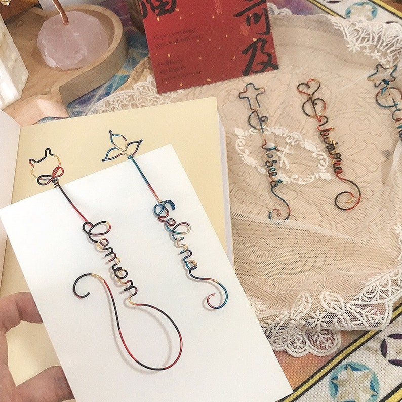 Personalized Wire Name Bookmark / Multicolored Copper Wire / 18 Gauge ...