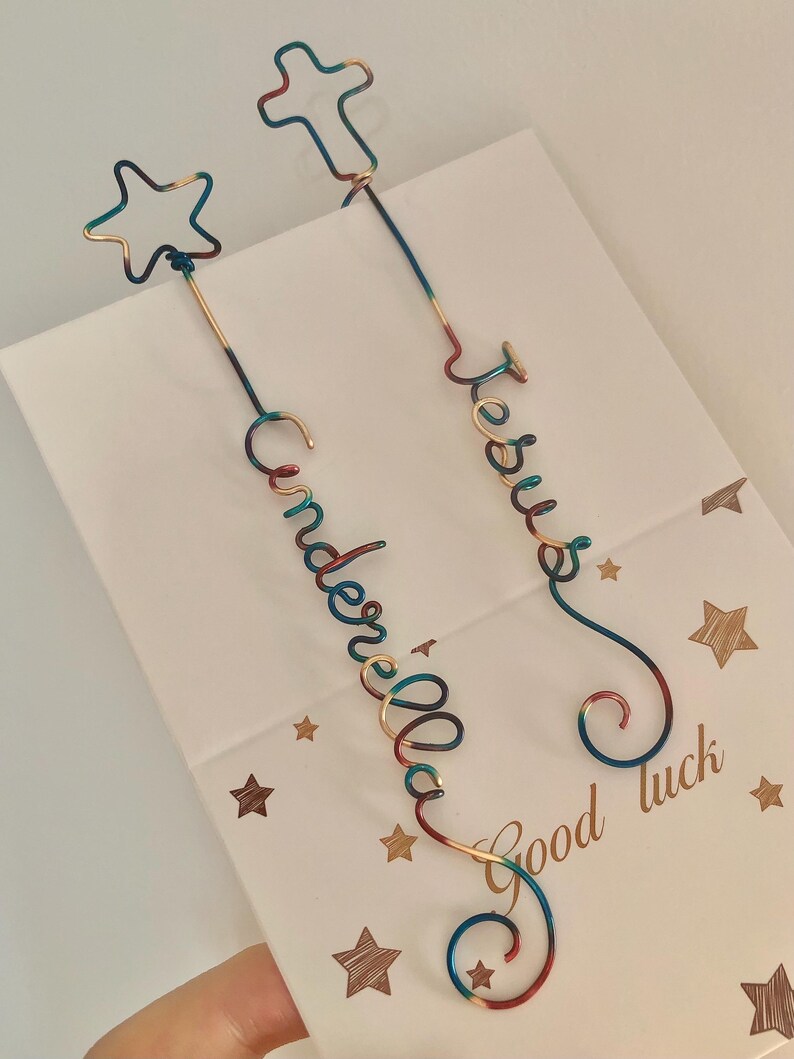 Personalized Wire Name Bookmark / Multicolored Copper Wire / 18 Gauge ...