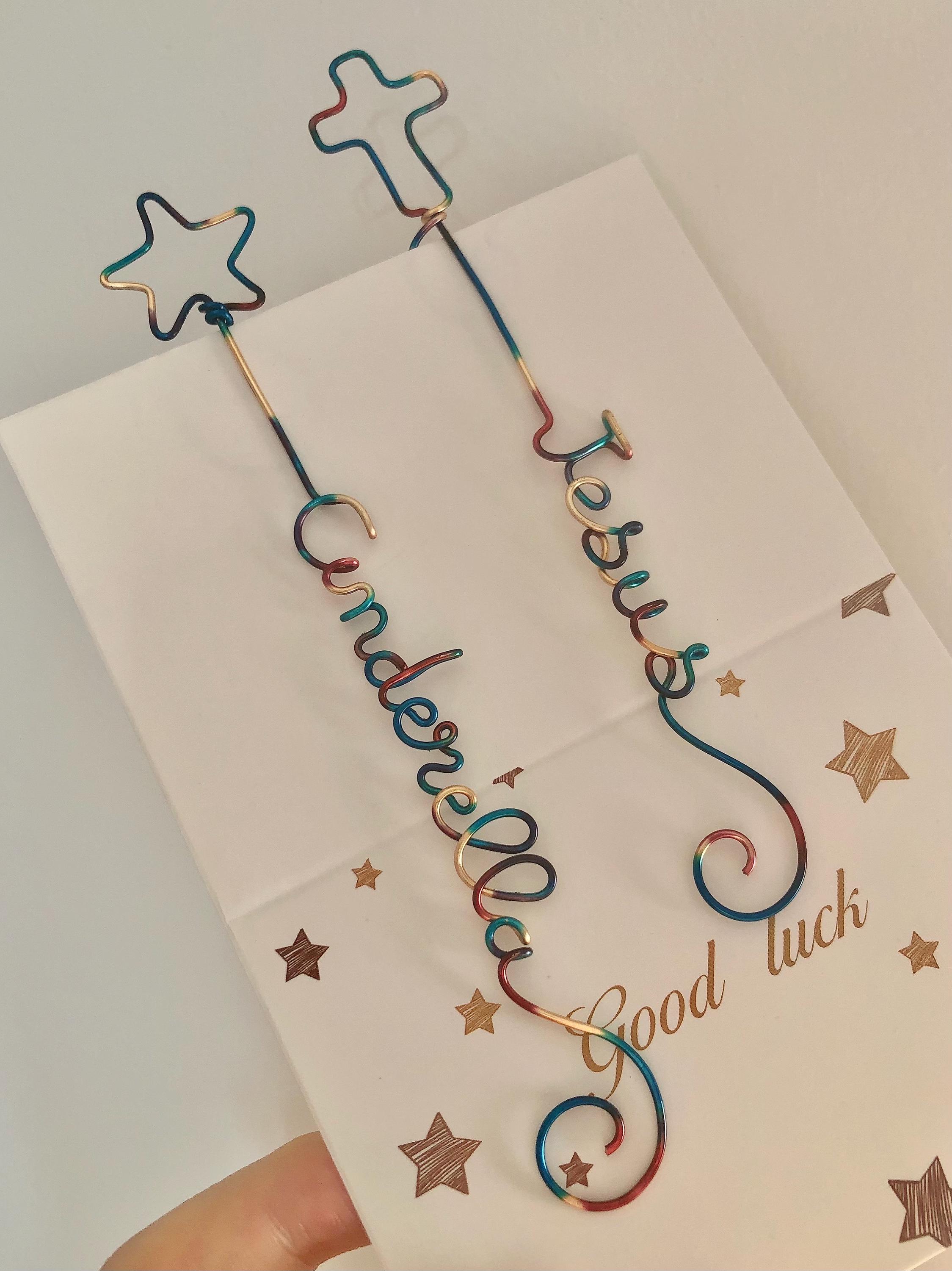 Personalized Wire Name Bookmark / Multicolored Copper Wire / 18 Gauge ...