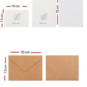 Personalized Wire Name Mini Envelopes With Greeting Cards / 5 Pcs / 10 ...