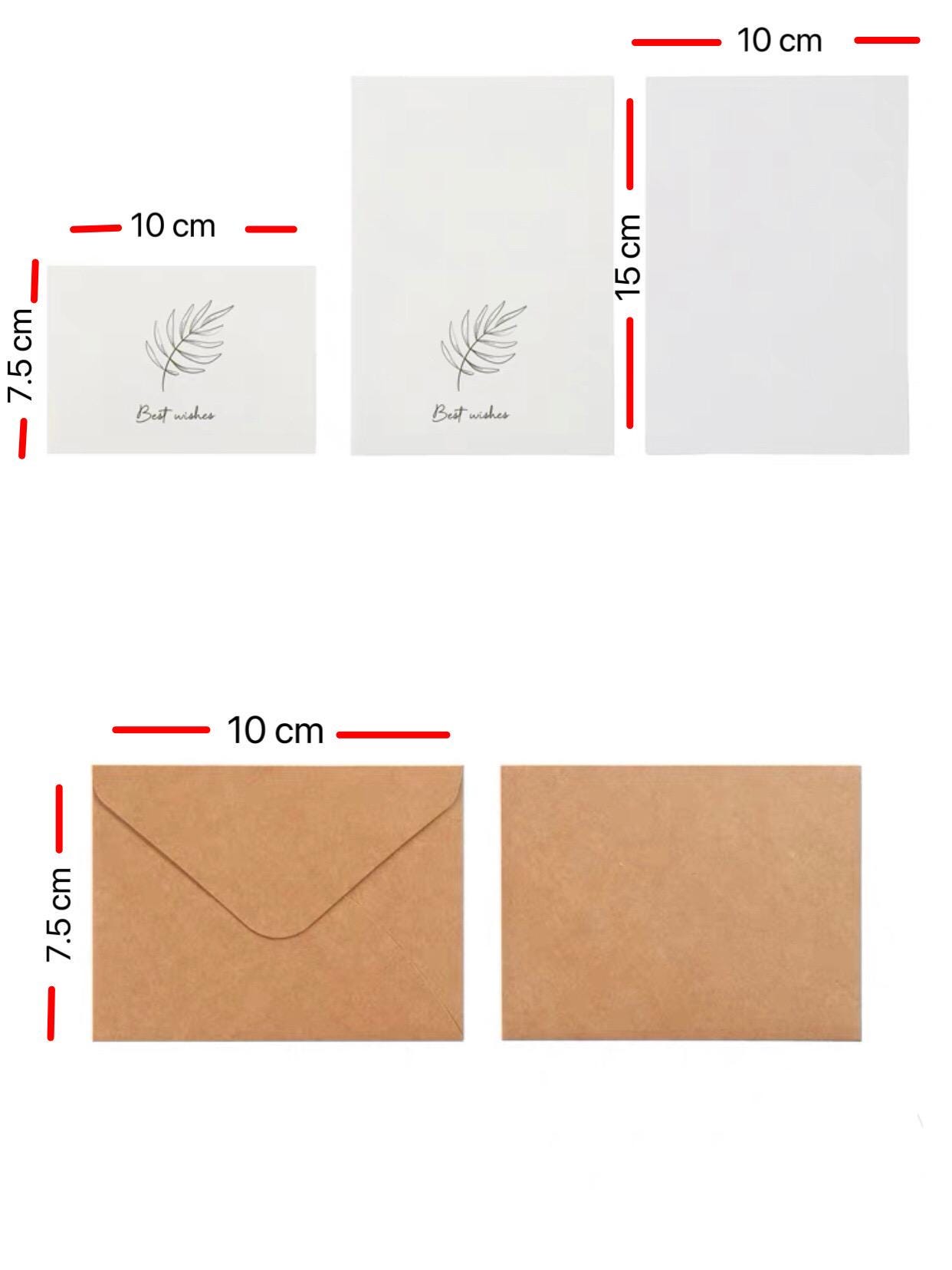 Personalized Wire Name Mini Envelopes With Greeting Cards / 5 Pcs / 10 ...