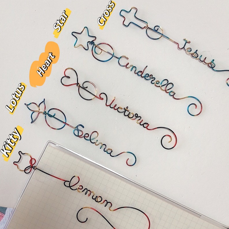 Personalized Wire Name Bookmark / Multicolored Copper Wire / 18 Gauge ...