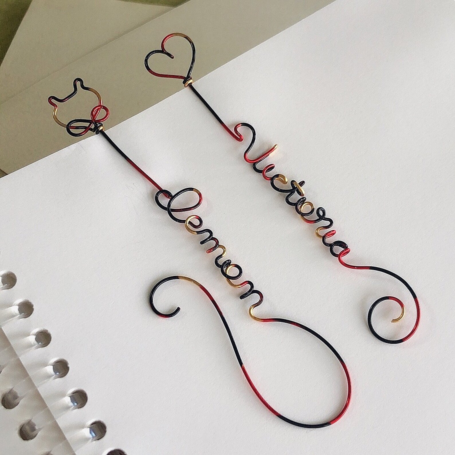Personalized Wire Name Bookmark / Multicolored Copper Wire / 18 Gauge ...