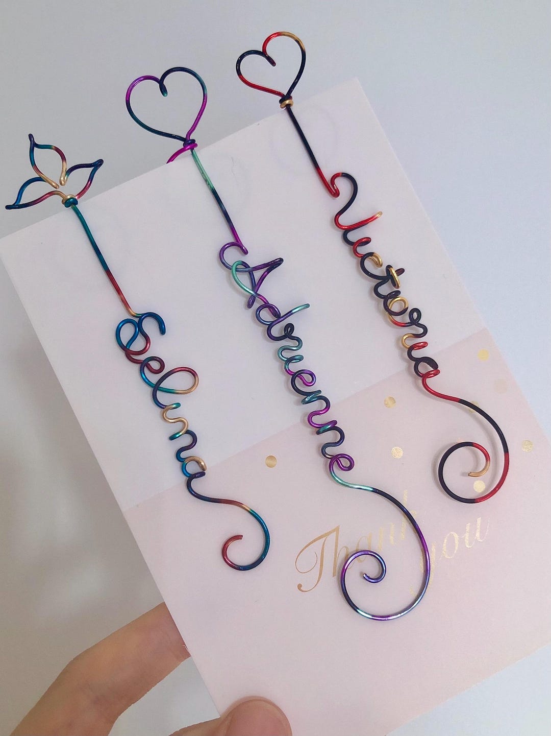 Personalized Wire Name Bookmark / Multicolored Copper Wire / 18 Gauge ...