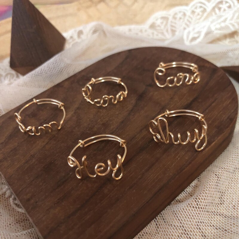 Wire Name Ring - Etsy