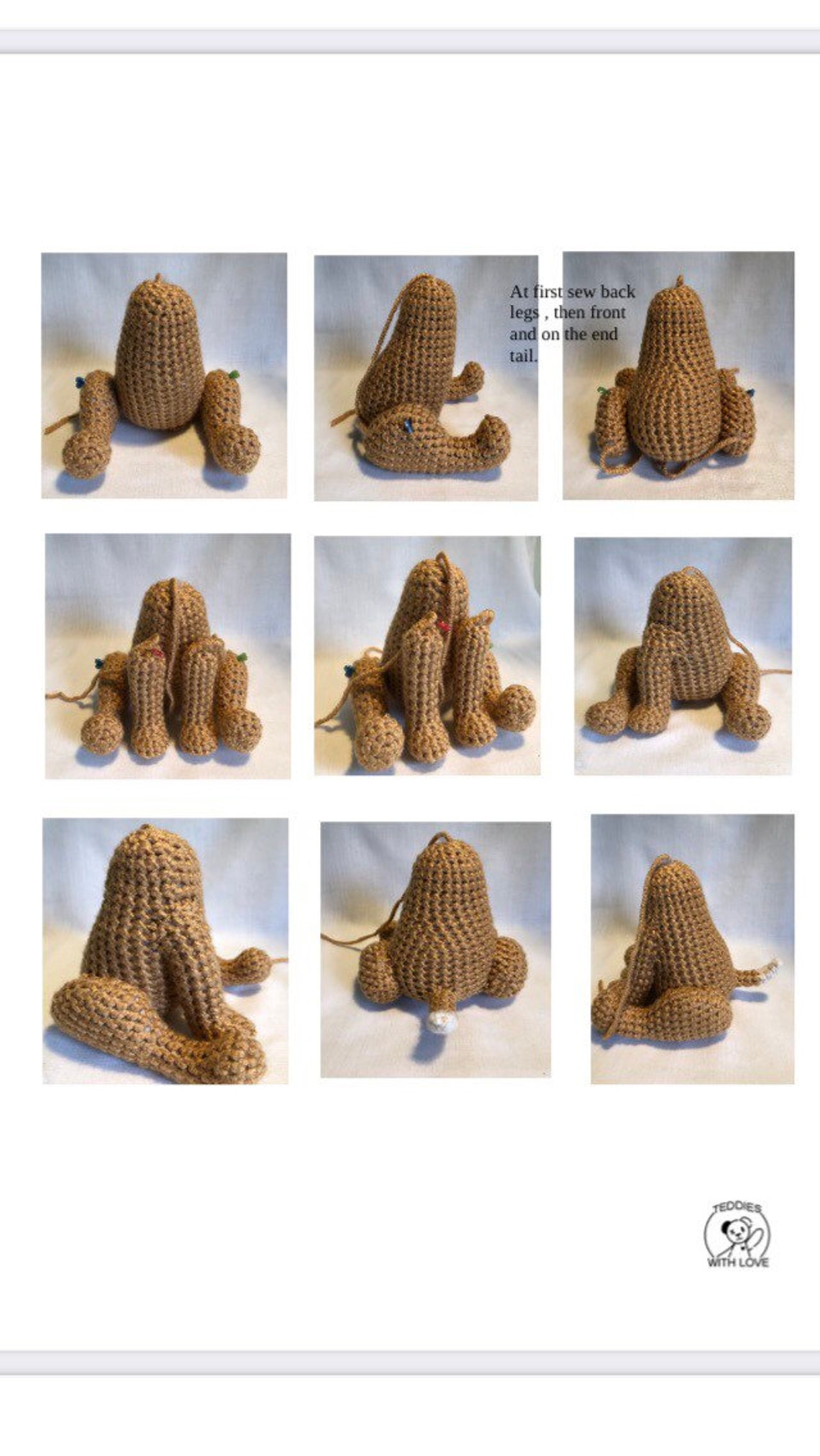 Crochet Dog Pattern PDF Document | Etsy