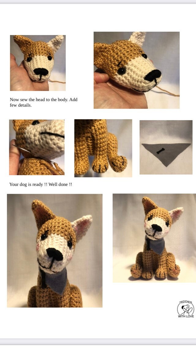 Crochet Dog Pattern - PDF Document - Etsy