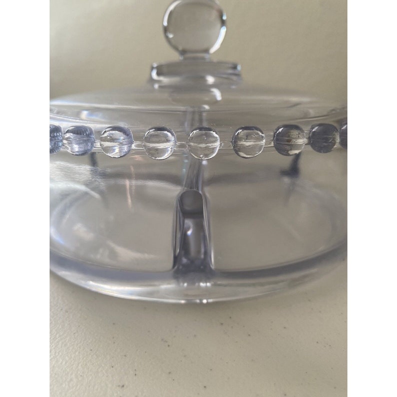 Imperial Glass CANDLEWICK 3 Part Divided Round 400/110 7 Candy Box ...