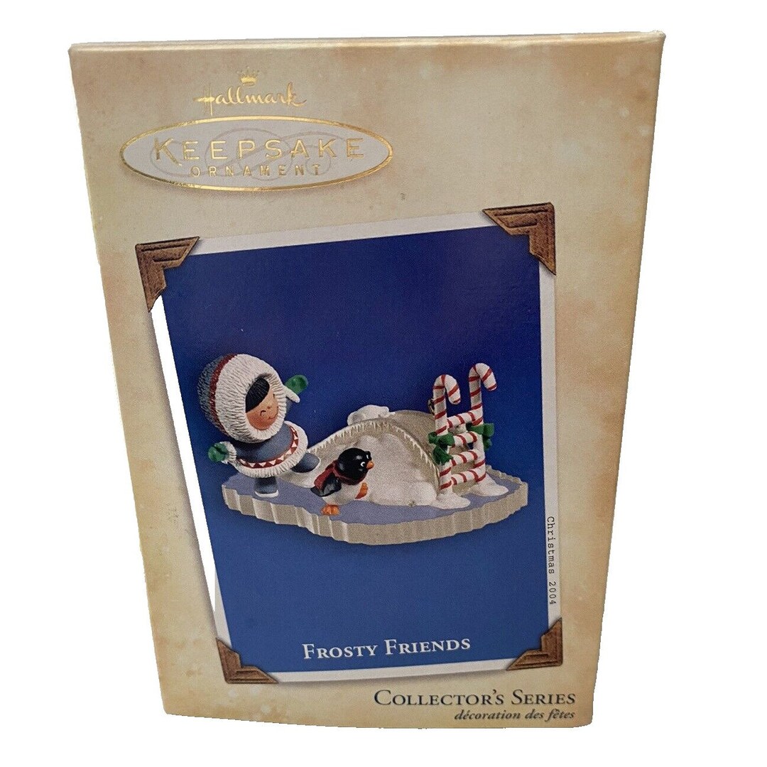 Hallmark Frosty Friends 25th Ornament 2004 Penguin Eskimo Candy Cane ...