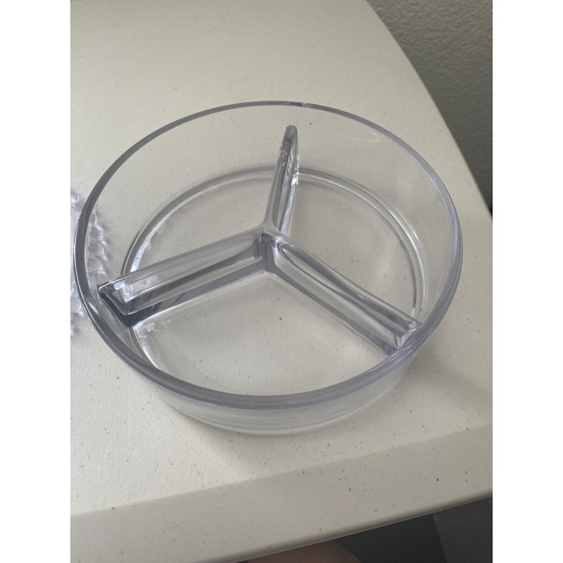 Imperial Glass CANDLEWICK 3 Part Divided Round 400/110 7 Candy Box ...