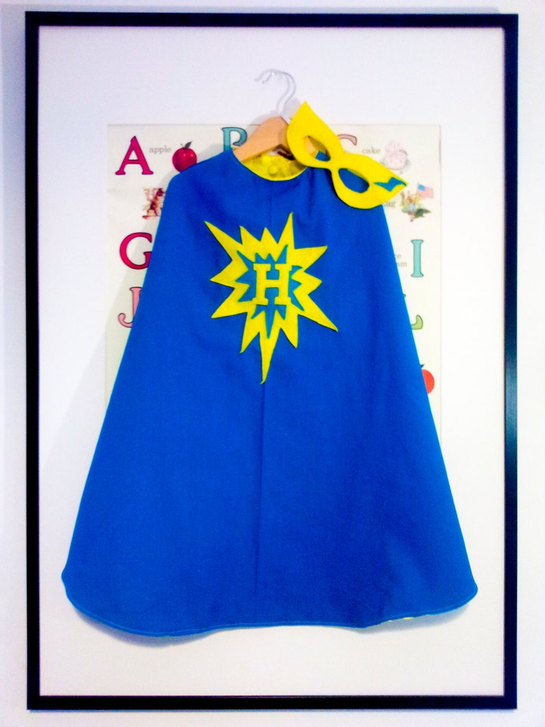 Custom Superhero Cape With Personalised Initial - Etsy