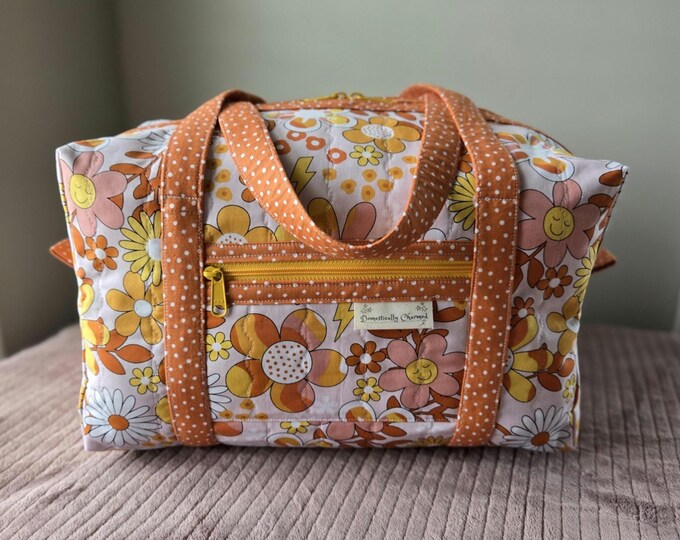 Quilted Duffle Bag // Quilted Boxy Duffle Bag // Quilted Overnight Bag ...