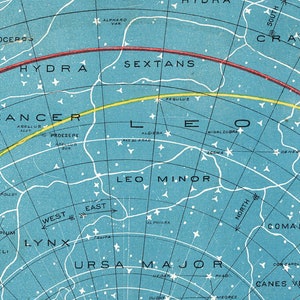 Vintage Space Map Showing Planetary System, Accurate Details, Star Map ...