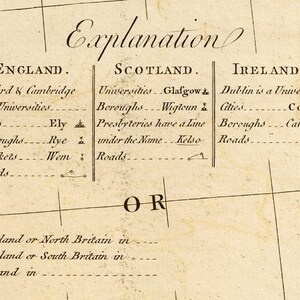 UK Old Map 1794, Great Britain and England With Ireland on Canvas - Etsy