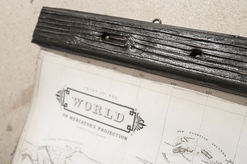 Gift World Map Off-white Color World 1800 35'' X - Etsy