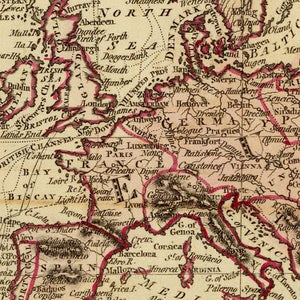 Victorian World Map 1831: Extra Large Canvas With Iron Straps - Etsy