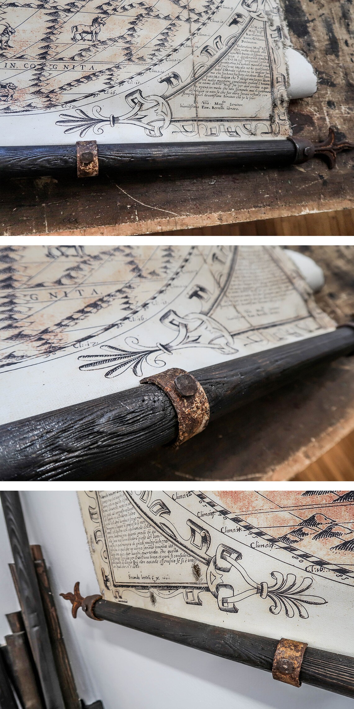 Unique Terra Incognita Map Medieval Canvas Decor With Iron | Etsy