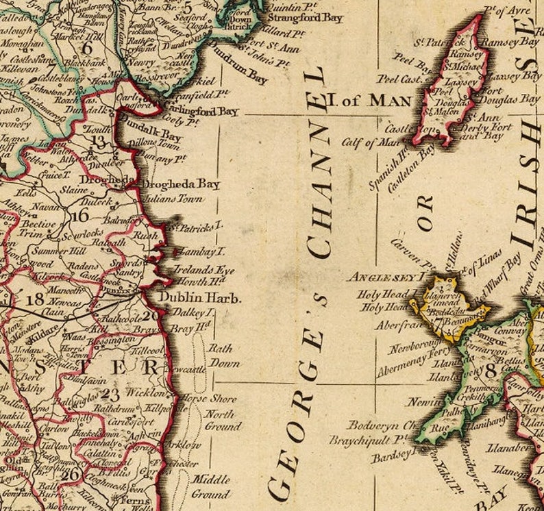 UK Old Map 1794 Great Britain and England With Ireland on - Etsy