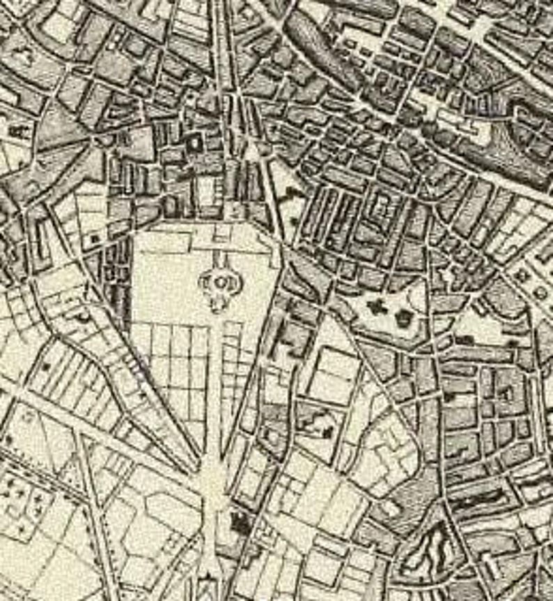 Paris Chart Grand Old Map of Paris French Style Decor | Etsy