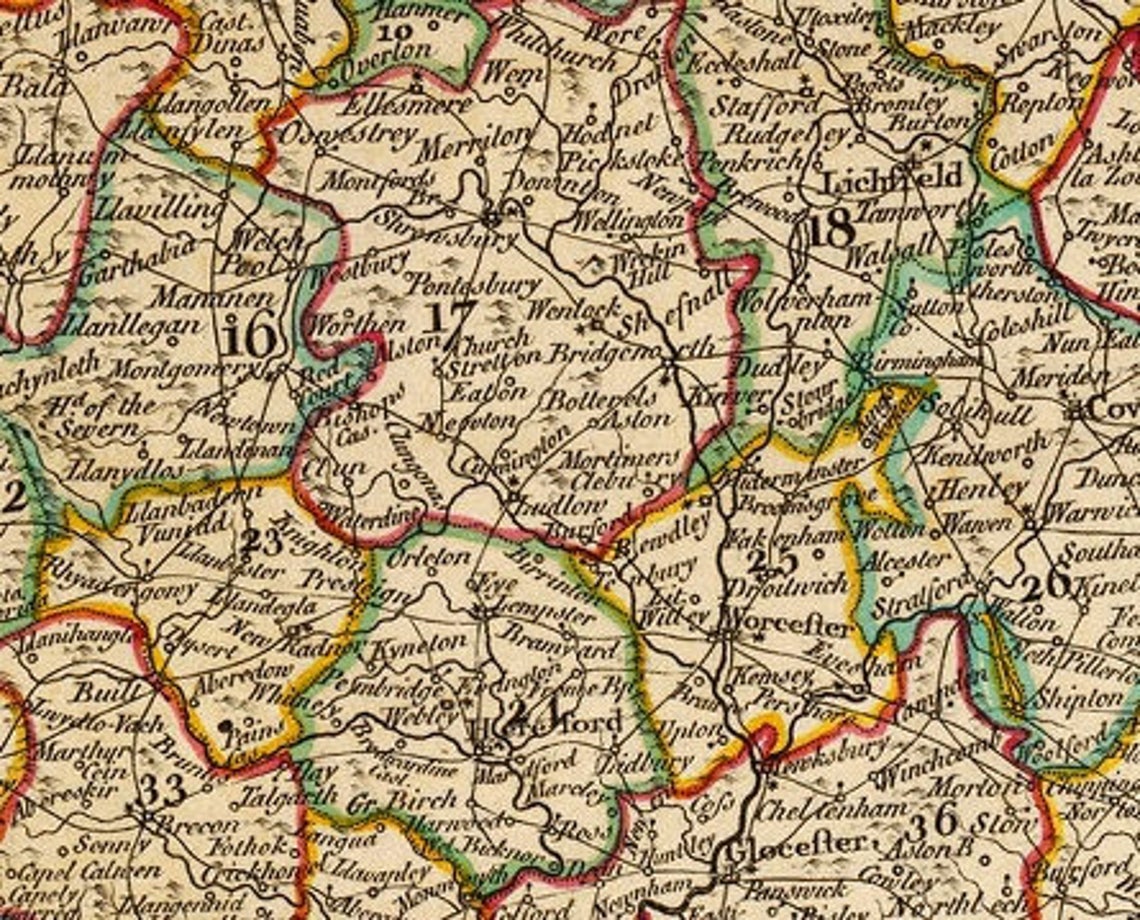 UK Old Map 1794 Great Britain and England With Ireland on | Etsy