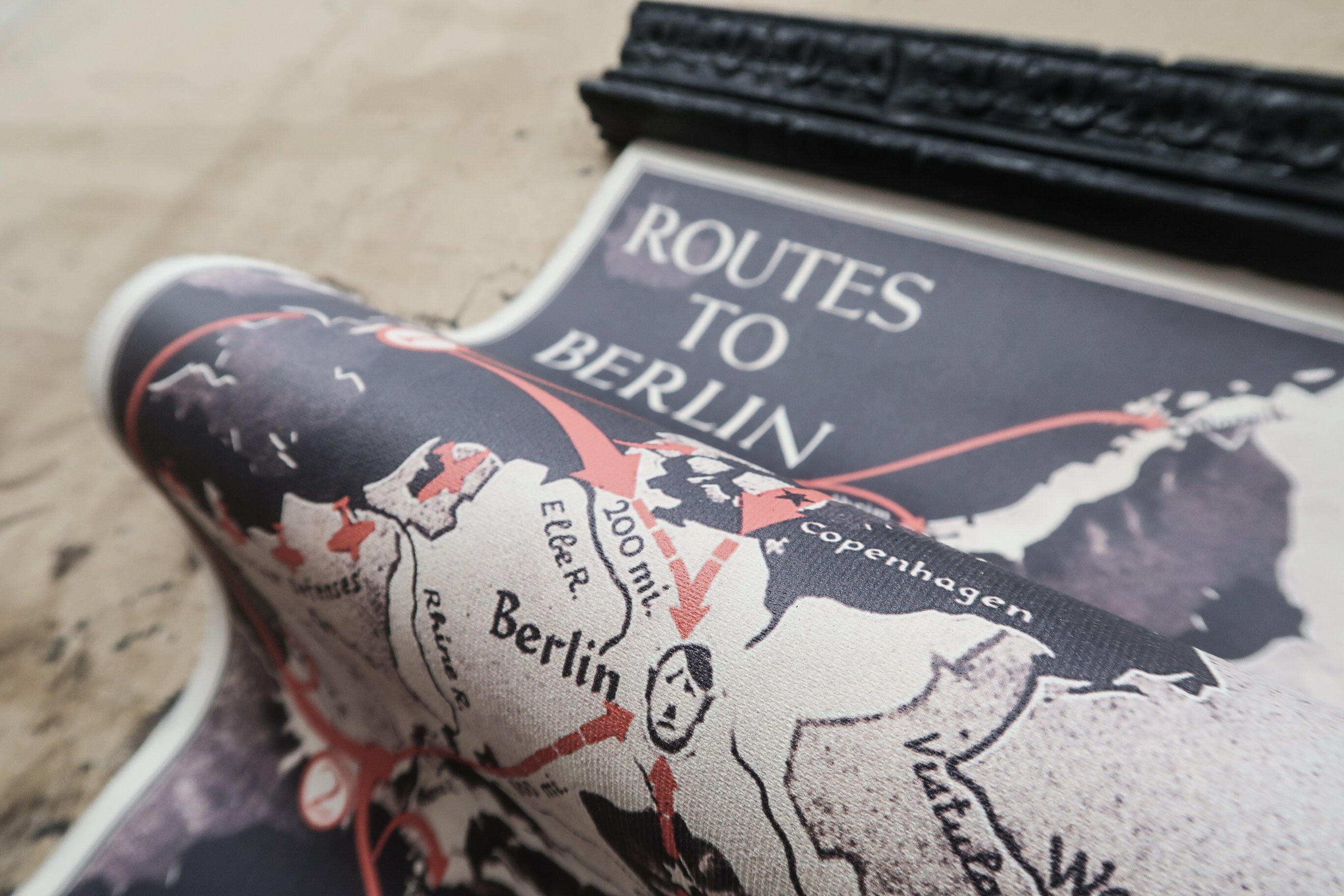 Routes to Berlin 1943, WW2 Time map showing allies planning routes to ...