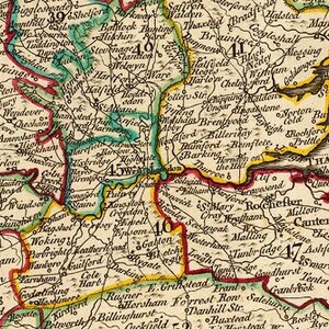 UK Old Map 1794, Great Britain and England With Ireland on Canvas - Etsy