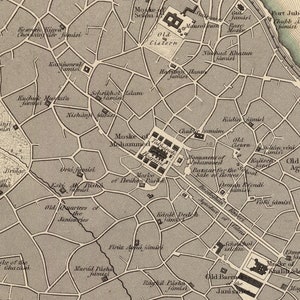 Classy Istanbul Map, Showing Stambool in 1840, 93x77 Cm, 36'' X 30 ...