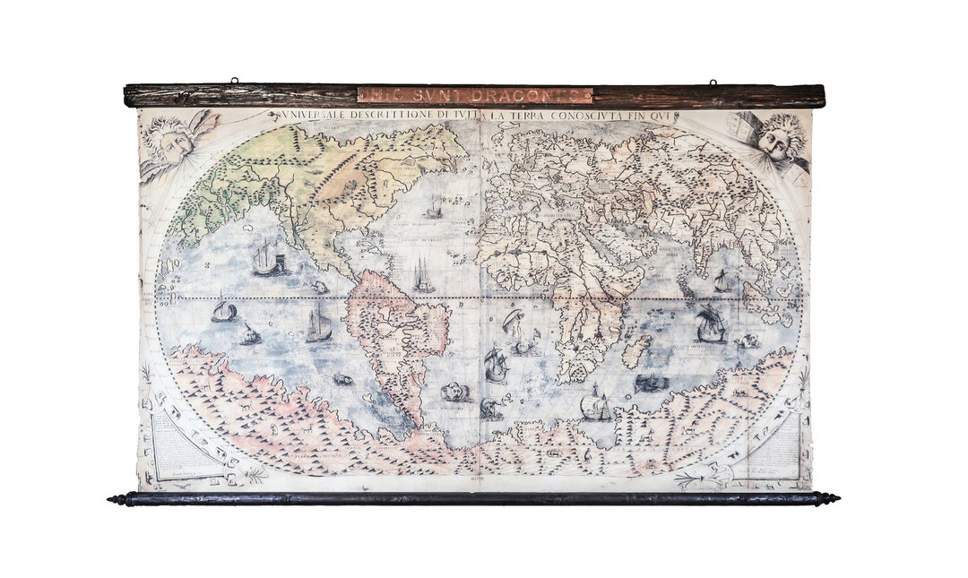 Beautiful Large World Map in Size 71''x41'', Wall Decor for Home Here ...