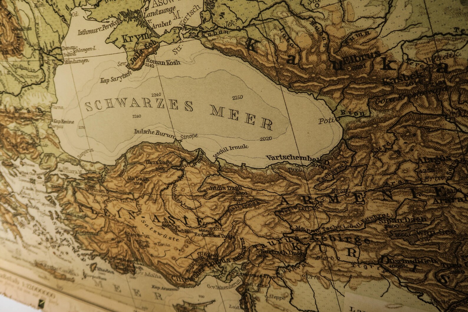 Old Topographical Map of Europe Highly Decorative Map | Etsy