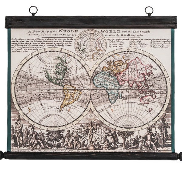 Pull Down Map - Etsy