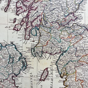 UK Old Map 1794, Great Britain and England With Ireland on Canvas - Etsy