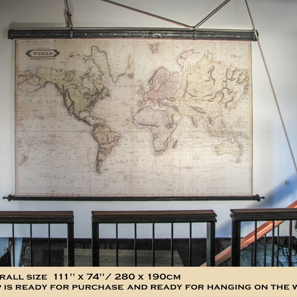 Extra Large Vintage Map - Etsy